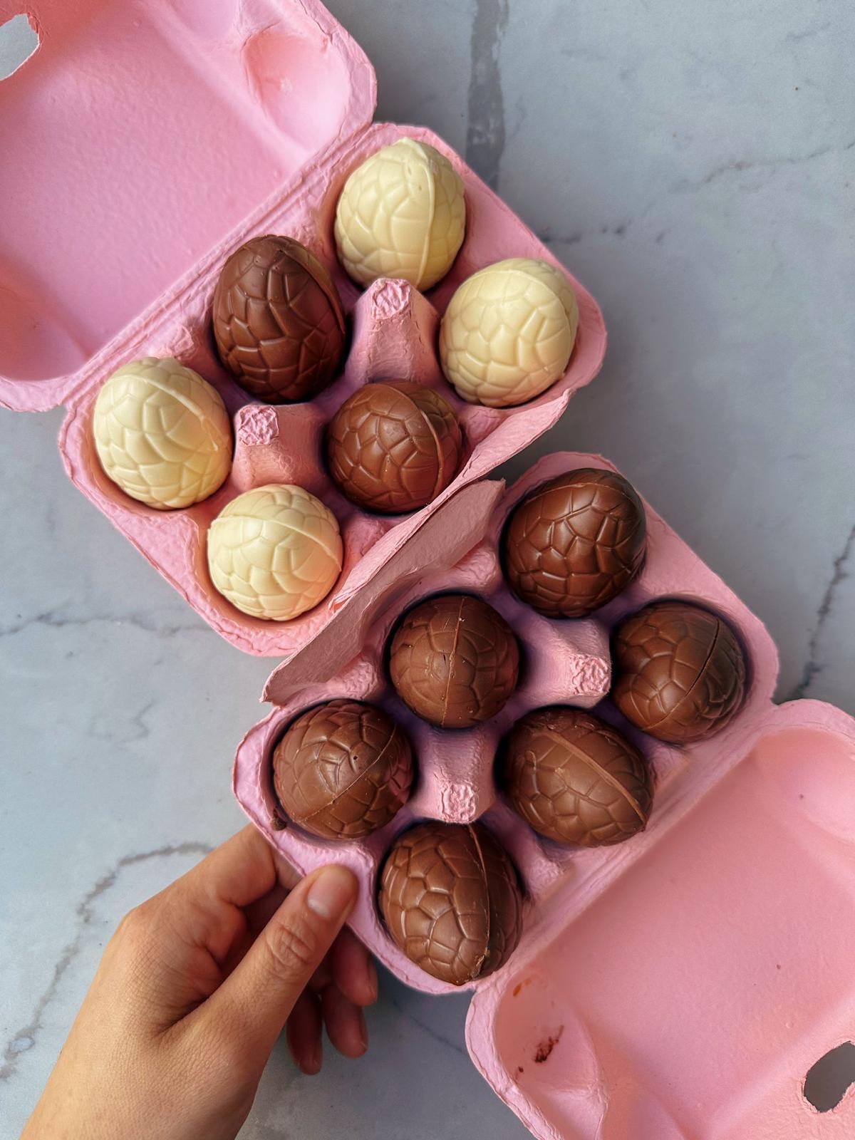 Box of 6 Easter Chocolate Eggs | Nutie Donuts